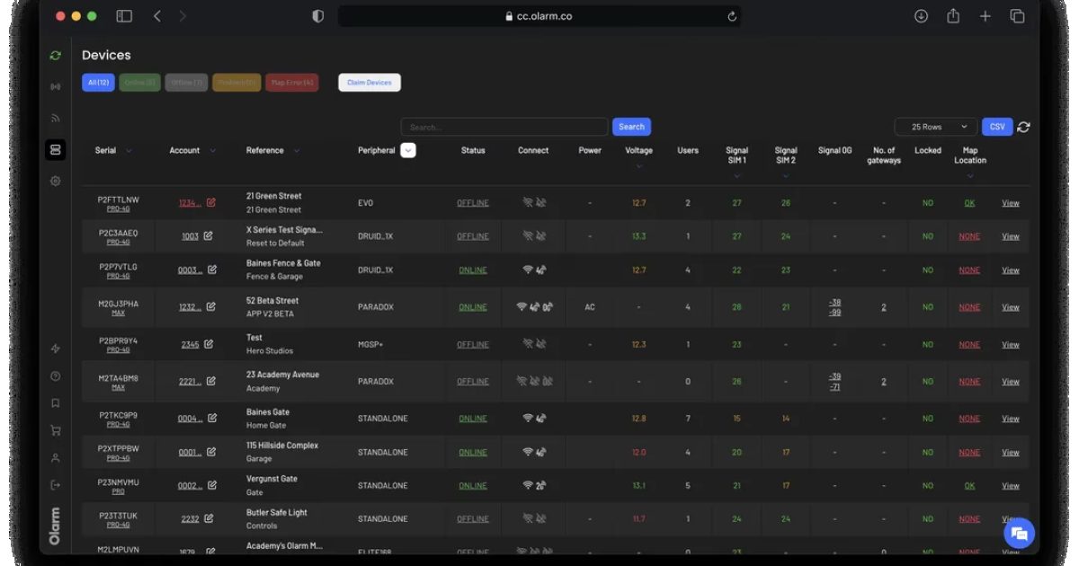 Olarm Command Centre | OPTEX Europe